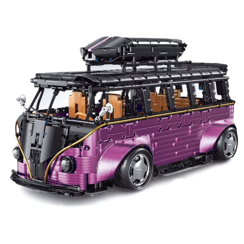 Stanced VW Retro Camper Van | 3298pcs – Motor Builds